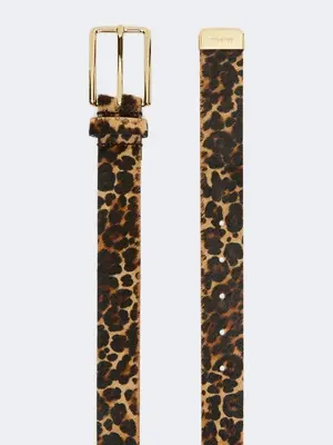Max Mara Leopard Print Belt