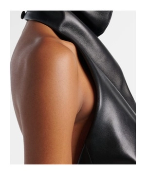 Khaite Rone Halterneck Leather Top