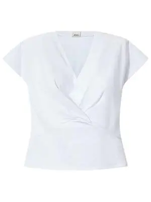 Isabel Marant Étoile Nadrine Draped Cotton Jersey T-shirt - White