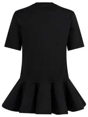 Alaïa Cotton Jersey Crinoline T-shirt Dress - Black