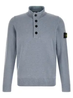Stone Island 5100040 Wool Blend Sweater - Blue