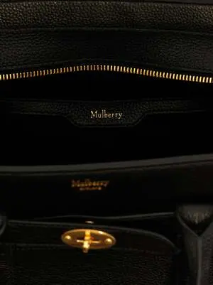 Mulberry Small Zipped Bayswater Tote Bag - Black