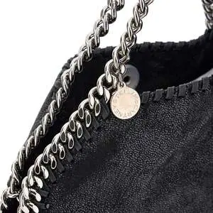 Stella McCartney Mini Falabella Bag With Chain Edges - Black
