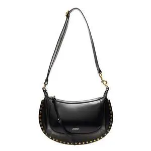 Isabel Marant Étoile Leather Oskan Moon Bag - Black