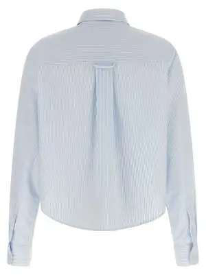 AMI Paris De Coeur Striped Cropped Shirt