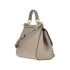 Dolce & Gabbana Dauphine Leather Large Sicily Bag - Gray