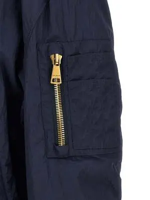 Balmain Logo Embroidery Bomber Jacket