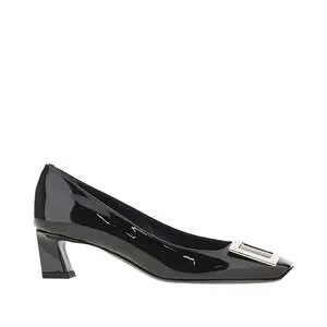 ROGER VIVIER Trompette Patent Leather Pumps With Buckle Detail - Black