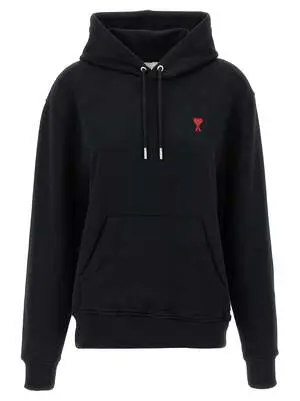 AMI Paris De Coeur Hoodie - Black