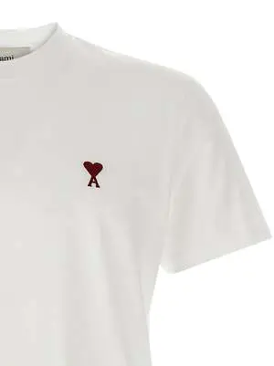 AMI Paris De Coeur" Organic Cotton T-shirt - White