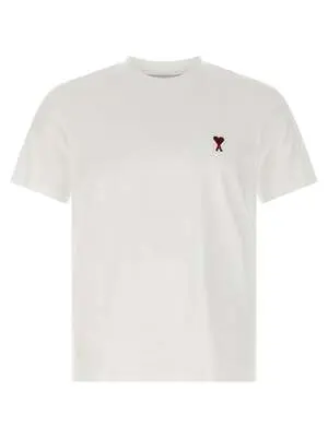 AMI Paris De Coeur" Organic Cotton T-shirt - White