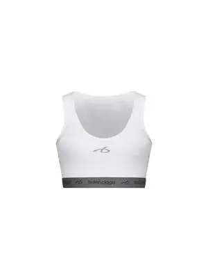 Balenciaga White Techwear Bra Tank Top