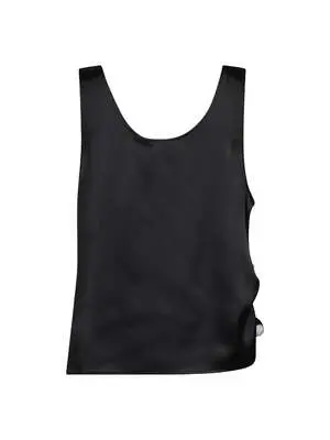 Giuseppe Di Morabito Black Satin Draped Top - Multicolor