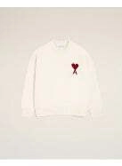 AMI Paris Crewneck Sweater With Contrasted De Cœur - Multicolor