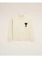 AMI Paris Crewneck Sweater With Contrasted De Cœur - Multicolor