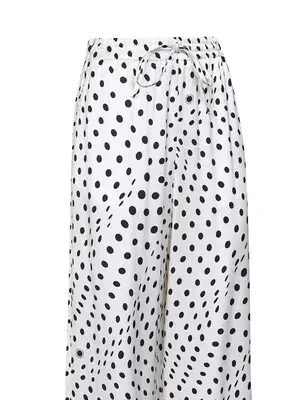 Stella McCartney Polka Dot Viscose Wide-leg Trousers
