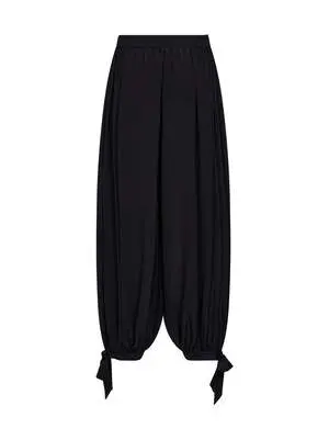 Chloé Black Silk Crêpe De Chine Fluid Harem Trousers