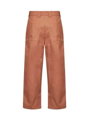 Chloé Cotton Canvas Barrel Trousers