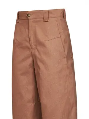 Chloé Cotton Canvas Barrel Trousers