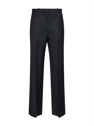 Isabel Marant Étoile Dark Anthracite Check Virgin Wool Trousers