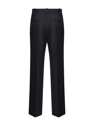 Isabel Marant Étoile Dark Anthracite Check Virgin Wool Trousers