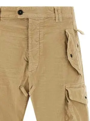 Dsquared2 Corduroy Multi-pocket Relaxed Fit Trousers - Cream