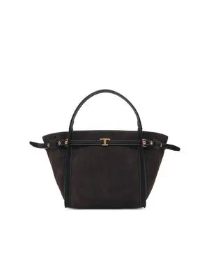 TOD'S Suede Shopping Bag - Brown
