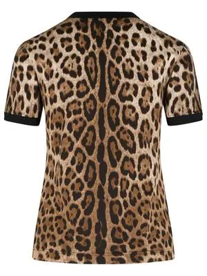 Dolce & Gabbana Leopard Print Cotton T-shirt