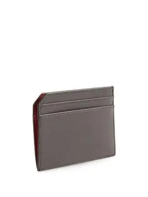 Saint Laurent Open Card Case In Two-tone Smooth Leather