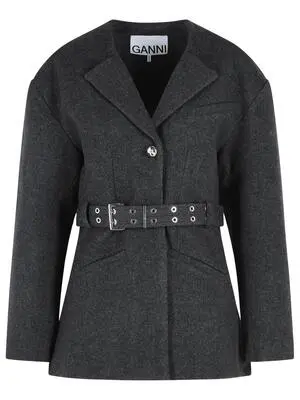 GANNI Peacoat - Gray