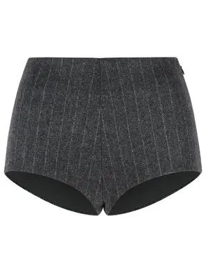 Andamane The Attico Tami Melange Grey Wool Blend Culottes - Gray