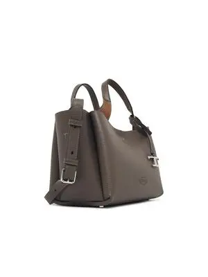 TOD'S Dove Grey Leather Mini Bag