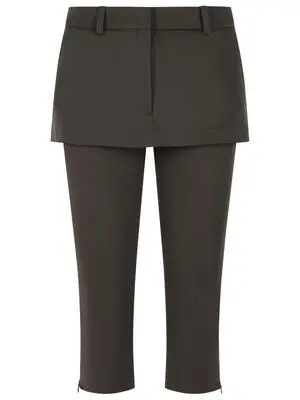 Acne Studios ACNE STUDIOS Layered Trousers With Skirt Overlay Brown