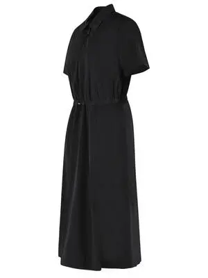Moncler Midi Polyamide Dress With Drawstring Waist