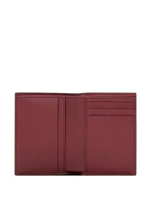 Saint Laurent Credit Card Wallet In Two-tone Smooth Leather