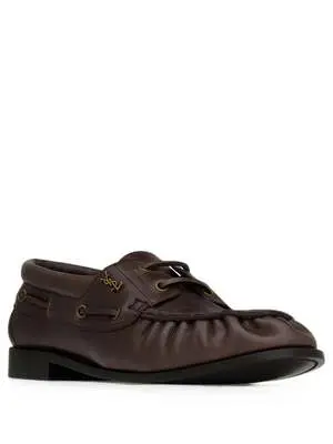Saint Laurent Le Loafer Bateau In Smooth Leather