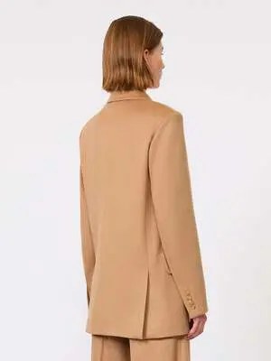 Max Mara Giacca Double-breasted Camel Hair Blazer - Multicolor