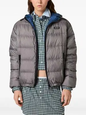 Miu Miu Light Pongé Down Hoodie Jacket