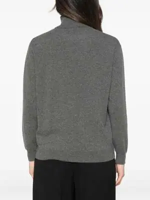 Brunello Cucinelli Cashmere Turtleneck Sweater With Monili Detail