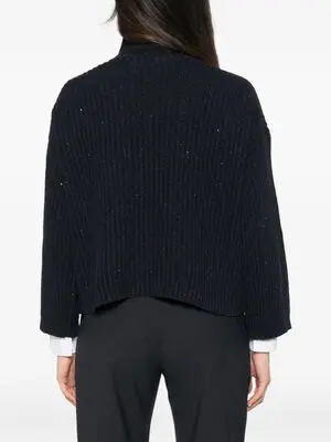 Brunello Cucinelli Sequin-embellished Ribbed Cashmere Turtleneck