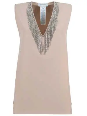 Sportmax Sleeveless Top With Rhinestone - Multicolor