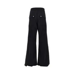 Rick Owens Wool Canvas Wide Leg Pants