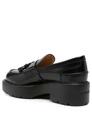 Miu Miu Calf Leather Chunky Loafers - Black