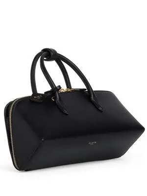 Alaïa Delta Small Bag In Calfskin - Black