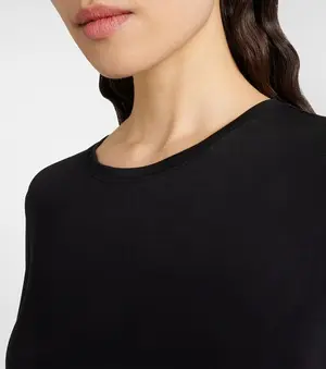 JW Anderson Draped Jersey Midi Dress - Black
