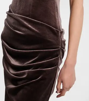 Alex Perry Draped Velvet Gown