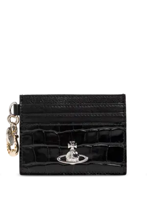 VIVIENNE WESTWOOD Leather Card Holder - Black