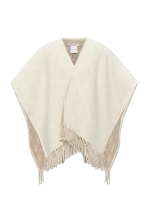 JIMMY CHOO Wool Poncho - Cream