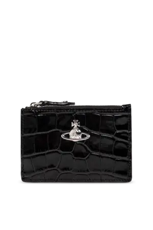 VIVIENNE WESTWOOD Leather Card Holder - Black