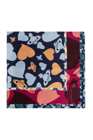 VIVIENNE WESTWOOD Silk Scarf - Navy Blue